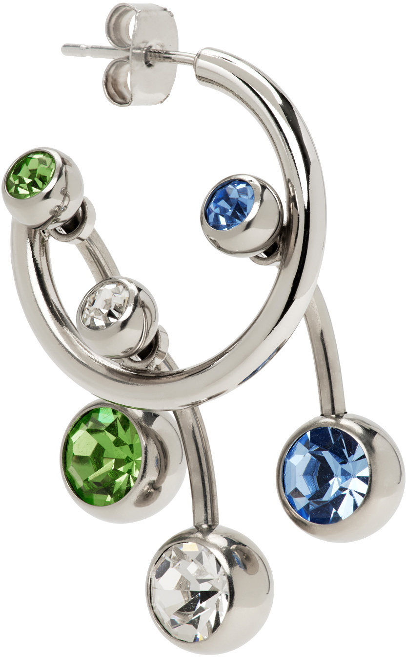 Justine Clenquet SSENSE Exclusive Silver Tavi Earring Justine Clenquet