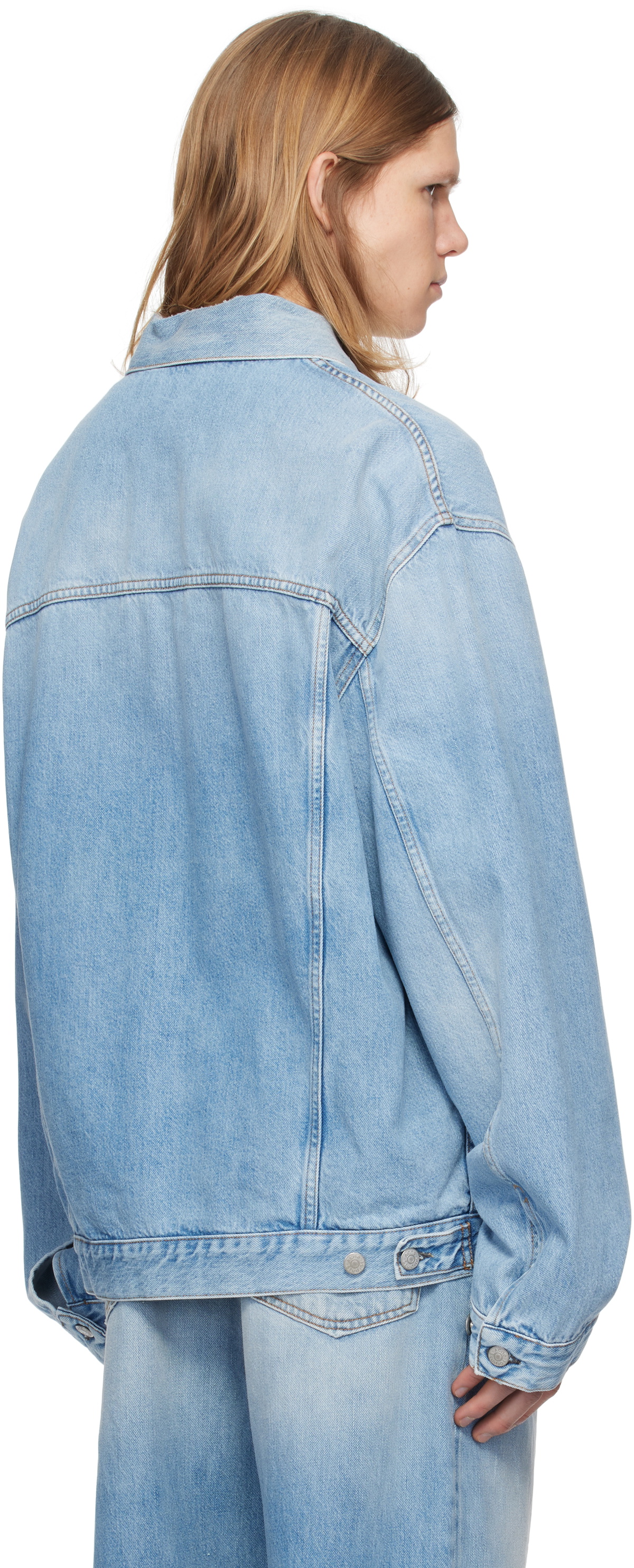 Acne Studios Blue Relaxed Fit Denim Jacket Acne Studios