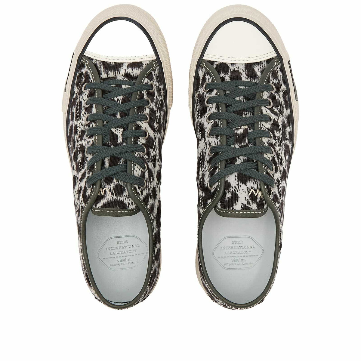 Visvim Women's Skaway Lo Leopard Sneakers in Grey Visvim
