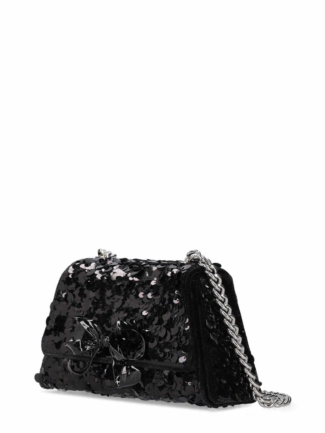 SELF-PORTRAIT - Mini Sequin Bow Shoulder Bag Self-Portrait