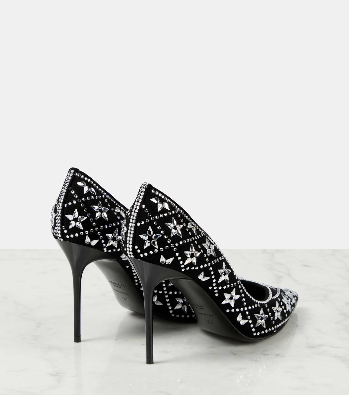 Balmain Ruby crystal-embellished suede pumps Balmain