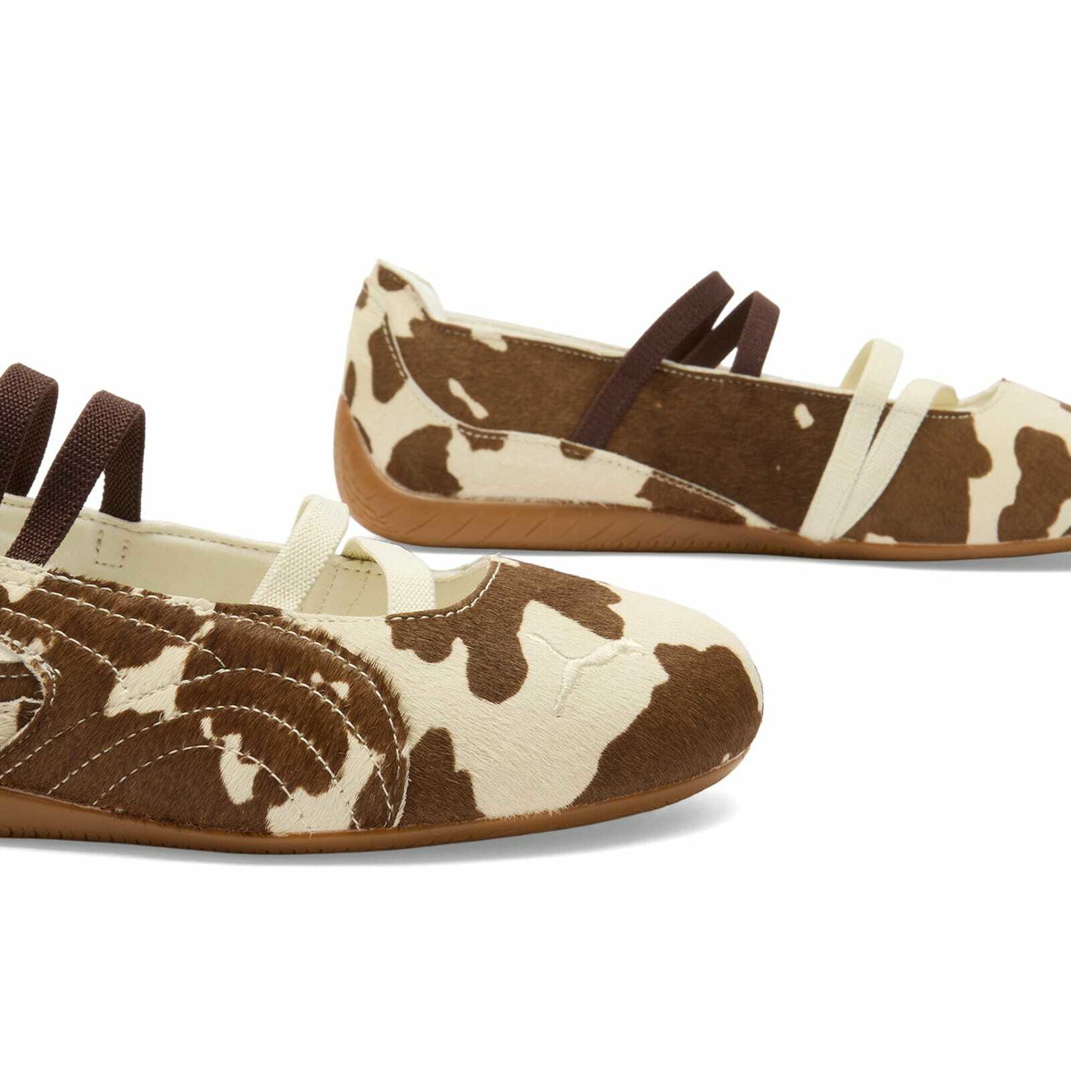 Puma Women's Speedcat Ballet Cow Wns in Chocolate-Warm White Puma