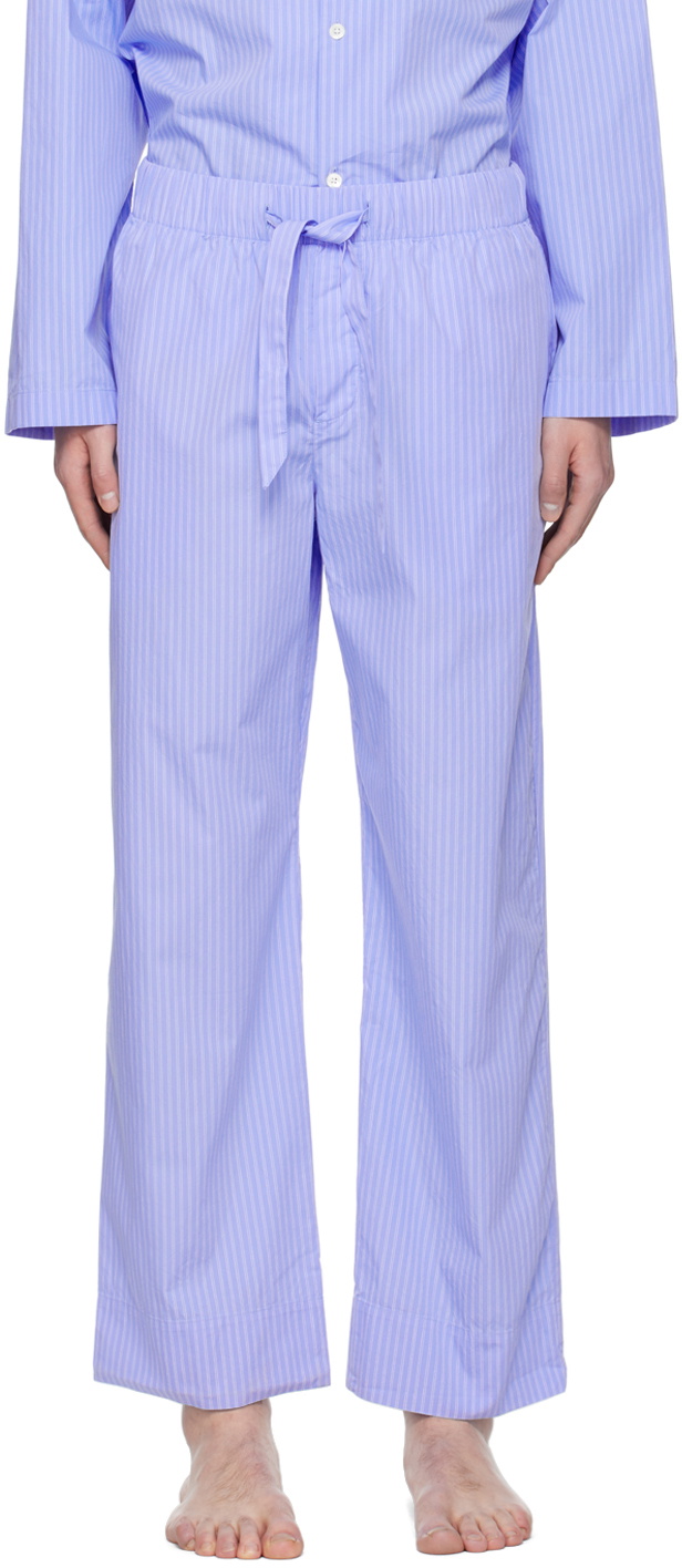 Tekla Blue Striped Pyjama Pants Tekla Fabrics