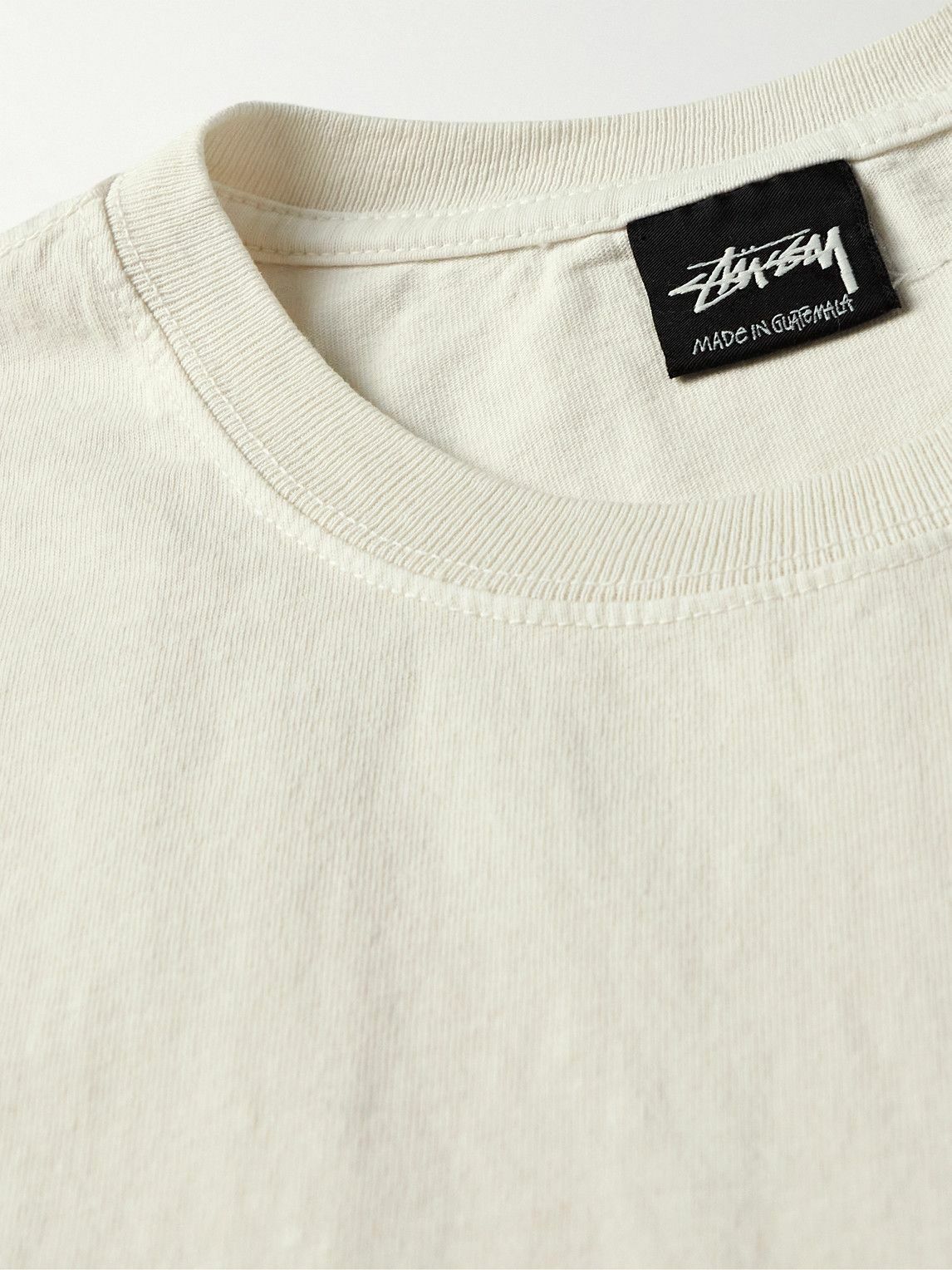 Stussy - Read Em 'N' Weep Printed Cotton-Jersey T-Shirt - Neutrals Stussy