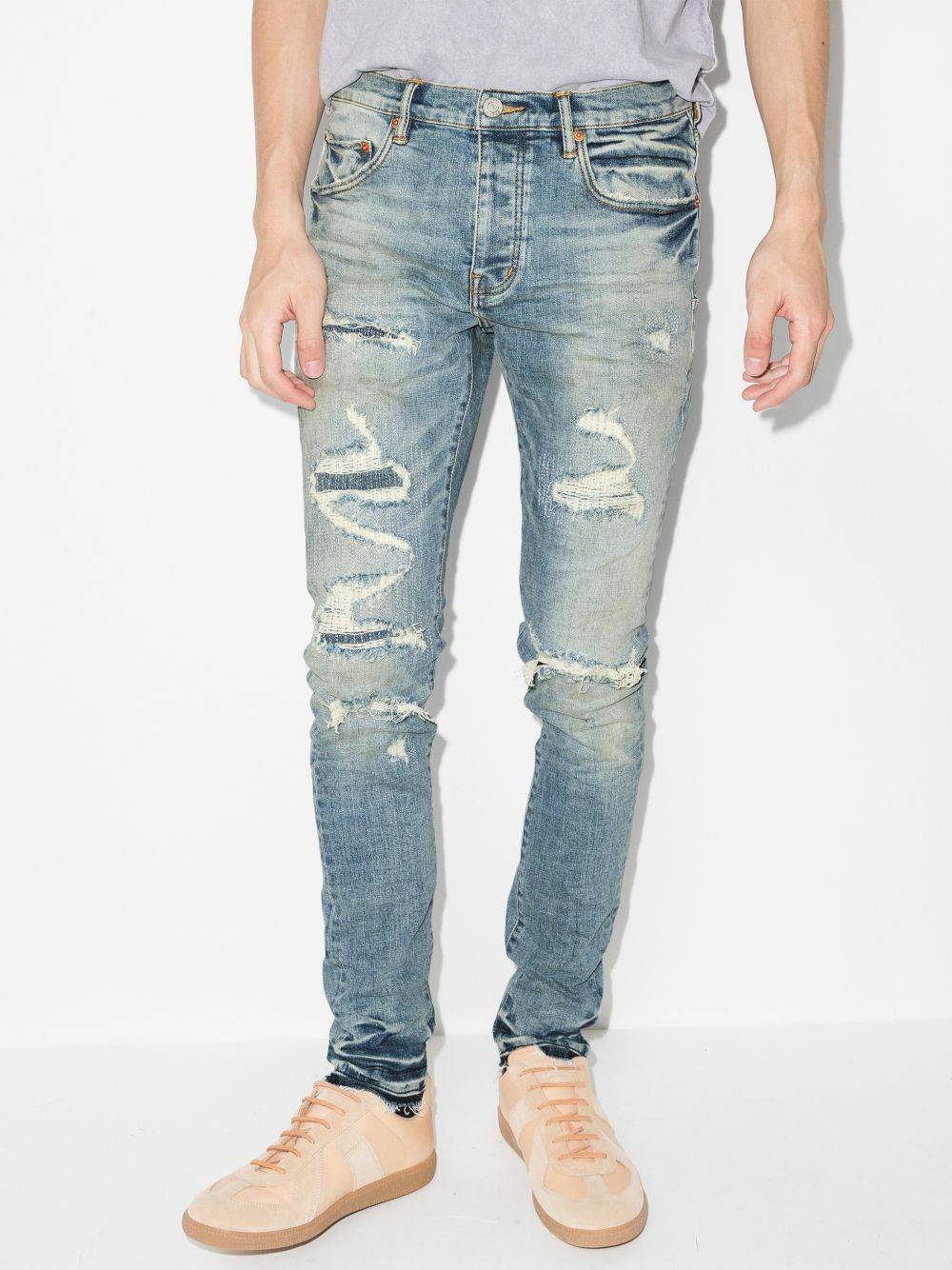 Purple Brand P001 Vintage Distressed Skinny Jeans Purple Brand