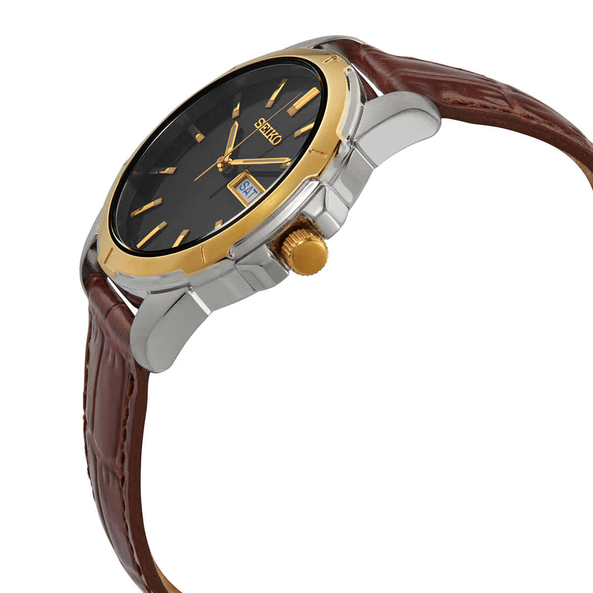 Seiko Essentials Quartz Black Dial Mens Watch SUR360 Seiko