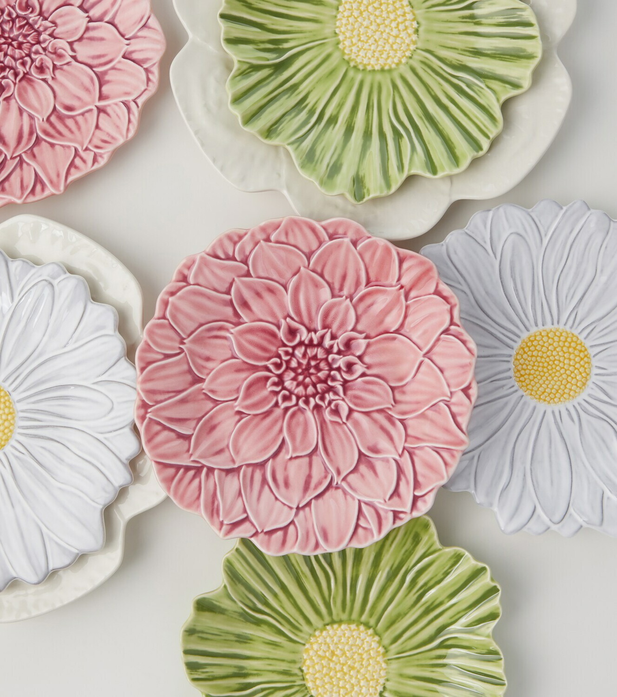 Bordallo Pinheiro Maria Flor Cosmos set of 4 ceramic plates Bordallo ...