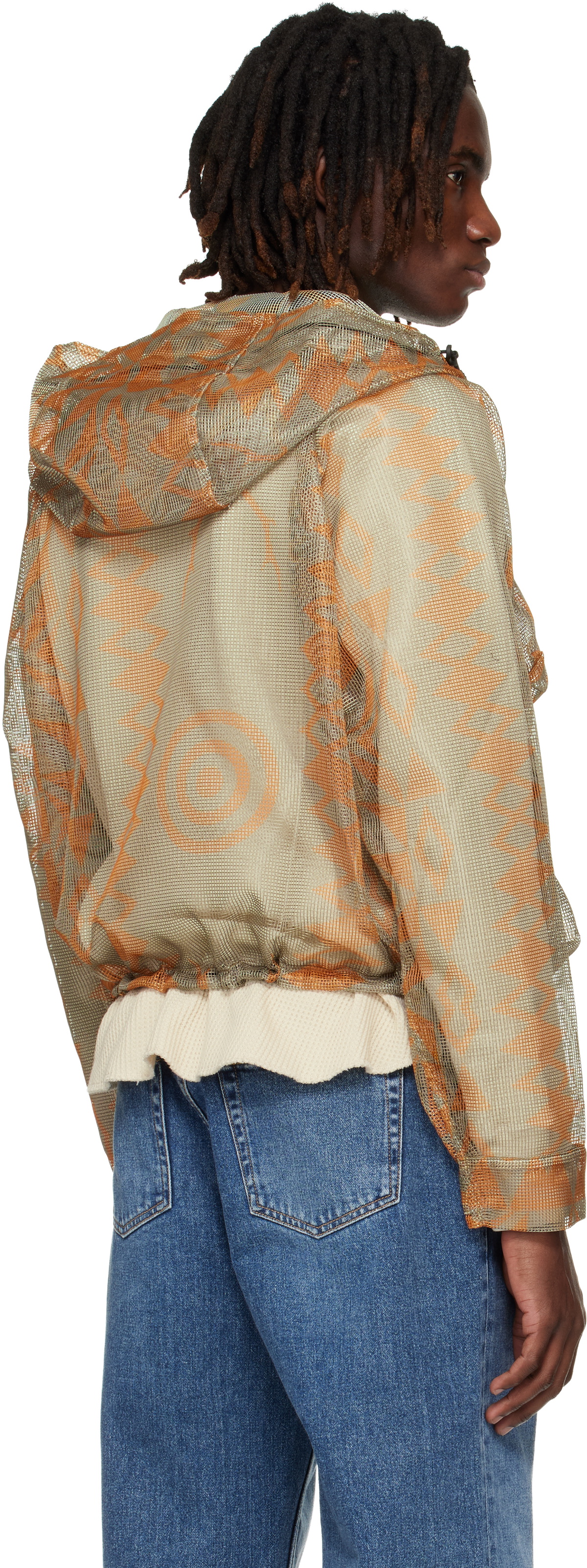 South2 West8 Orange & Beige Bush Trek Jacket South2 West8