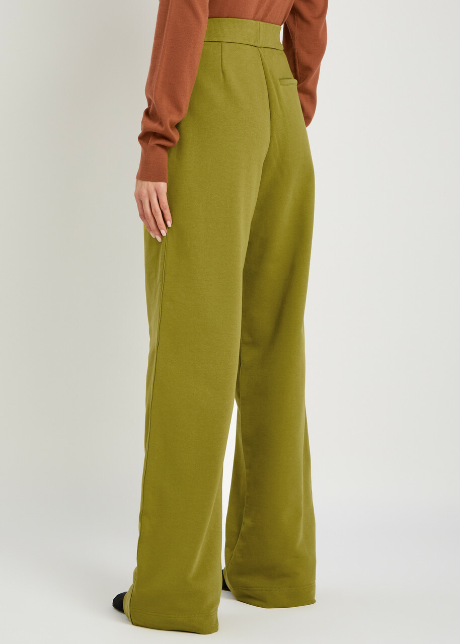 Dries Van Noten Hartia Cotton Trousers Green Light Dries Van Noten