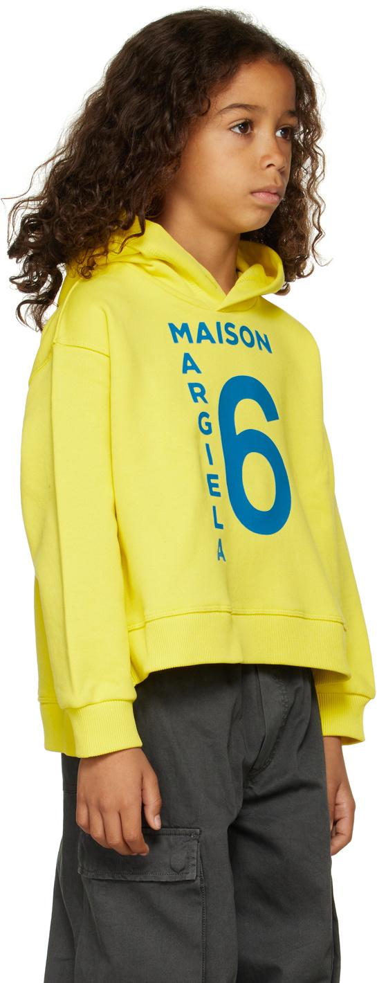 MM6 Maison Margiela Kids Yellow Droptail Hoodie MM6 Maison Margiela