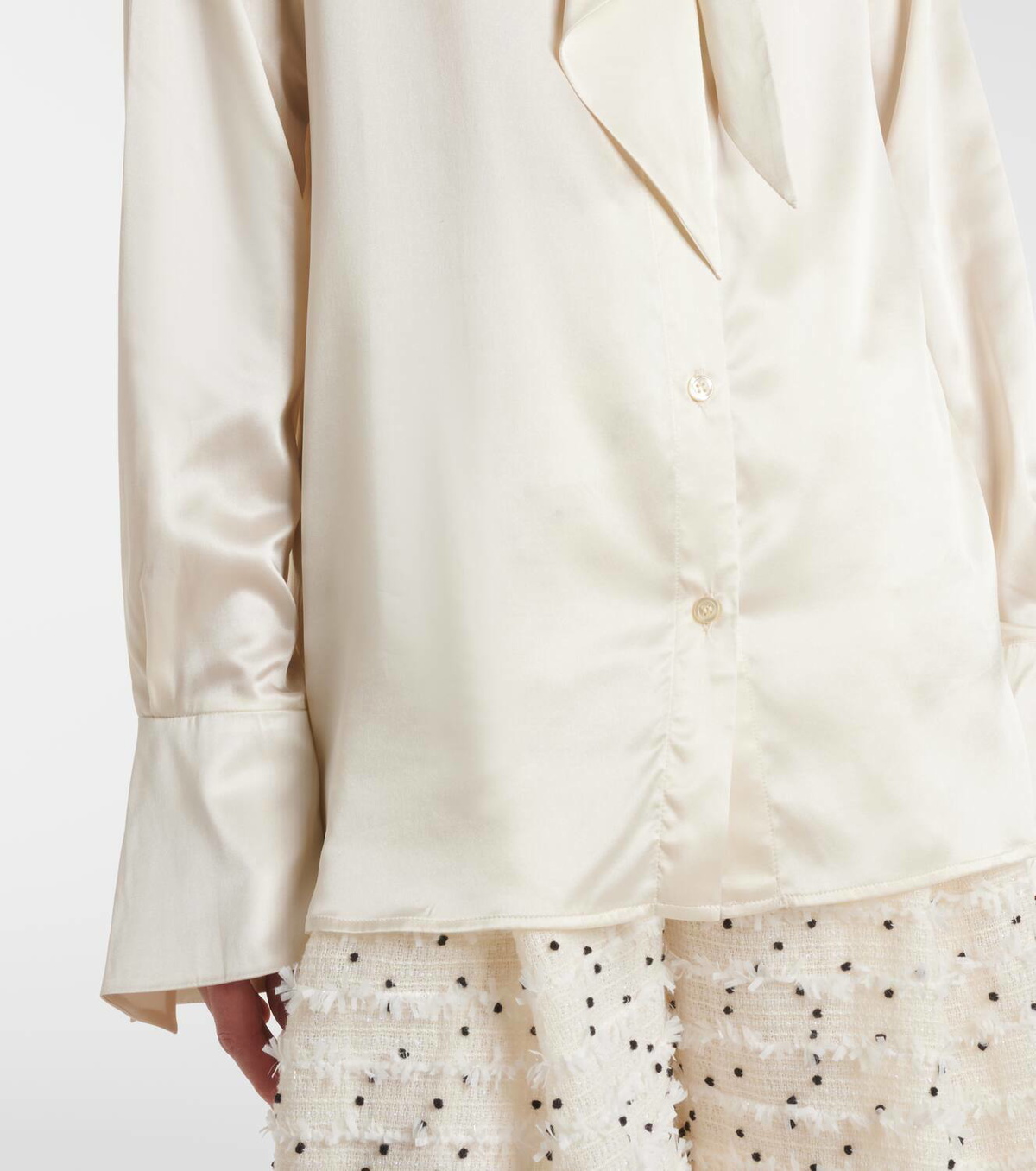 Nina Ricci Tie-neck satin blouse Nina Ricci