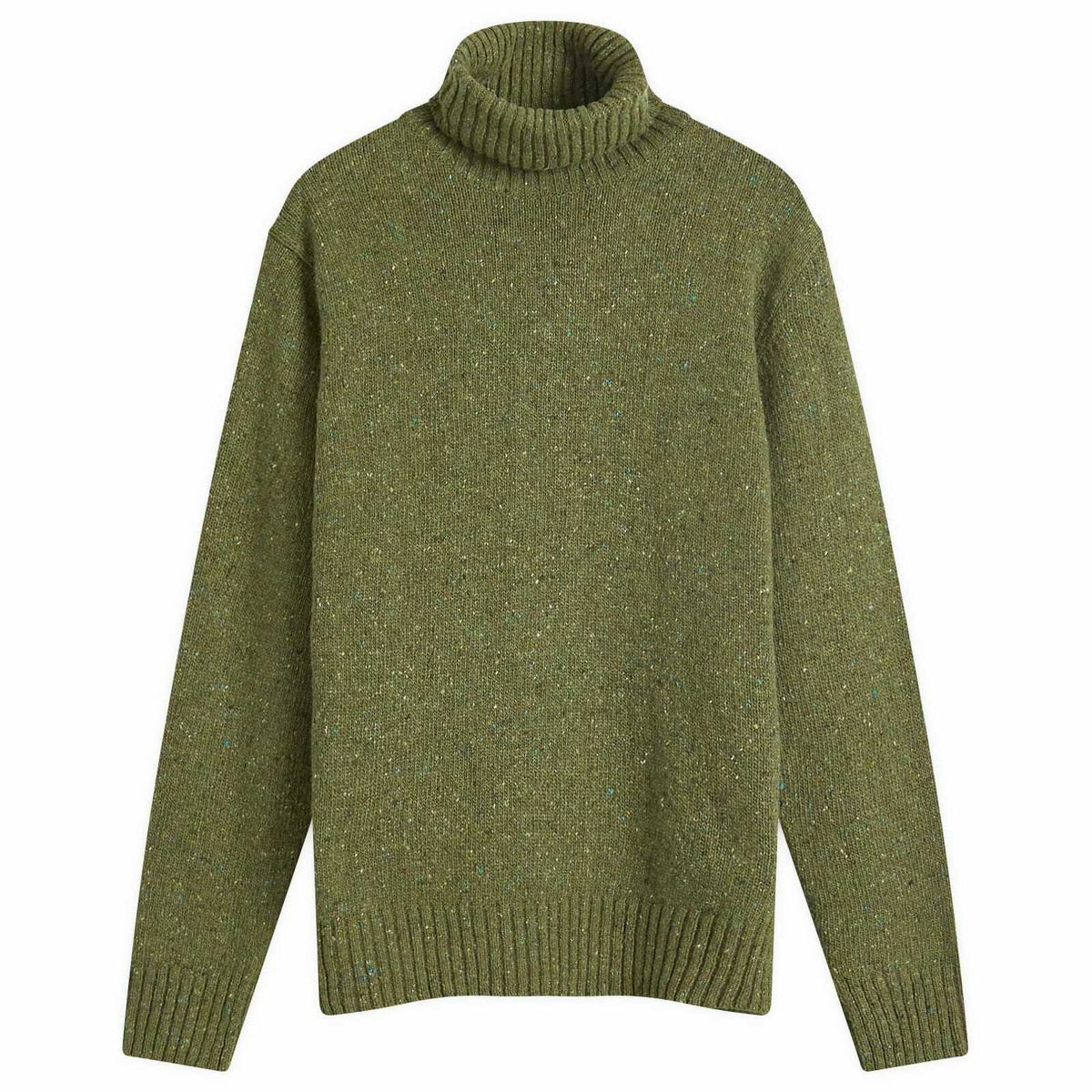 Universal Works Men's Roll Neck in Green Universal Works