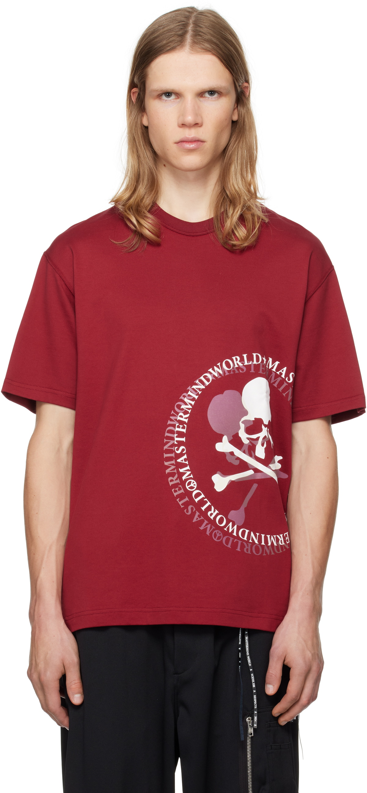 MASTERMIND WORLD Red Aurola T-shirt MASTERMIND WORLD