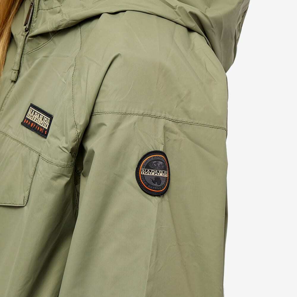 Napapijri Women's Epoch Cordura Windbreaker Coat in Green Lichen Napapijri