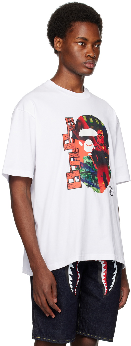 BAPE White Head Graphic T-Shirt A Bathing Ape