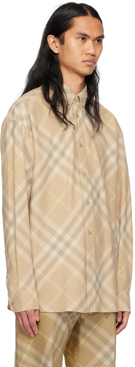 Burberry Beige Check Shirt Burberry