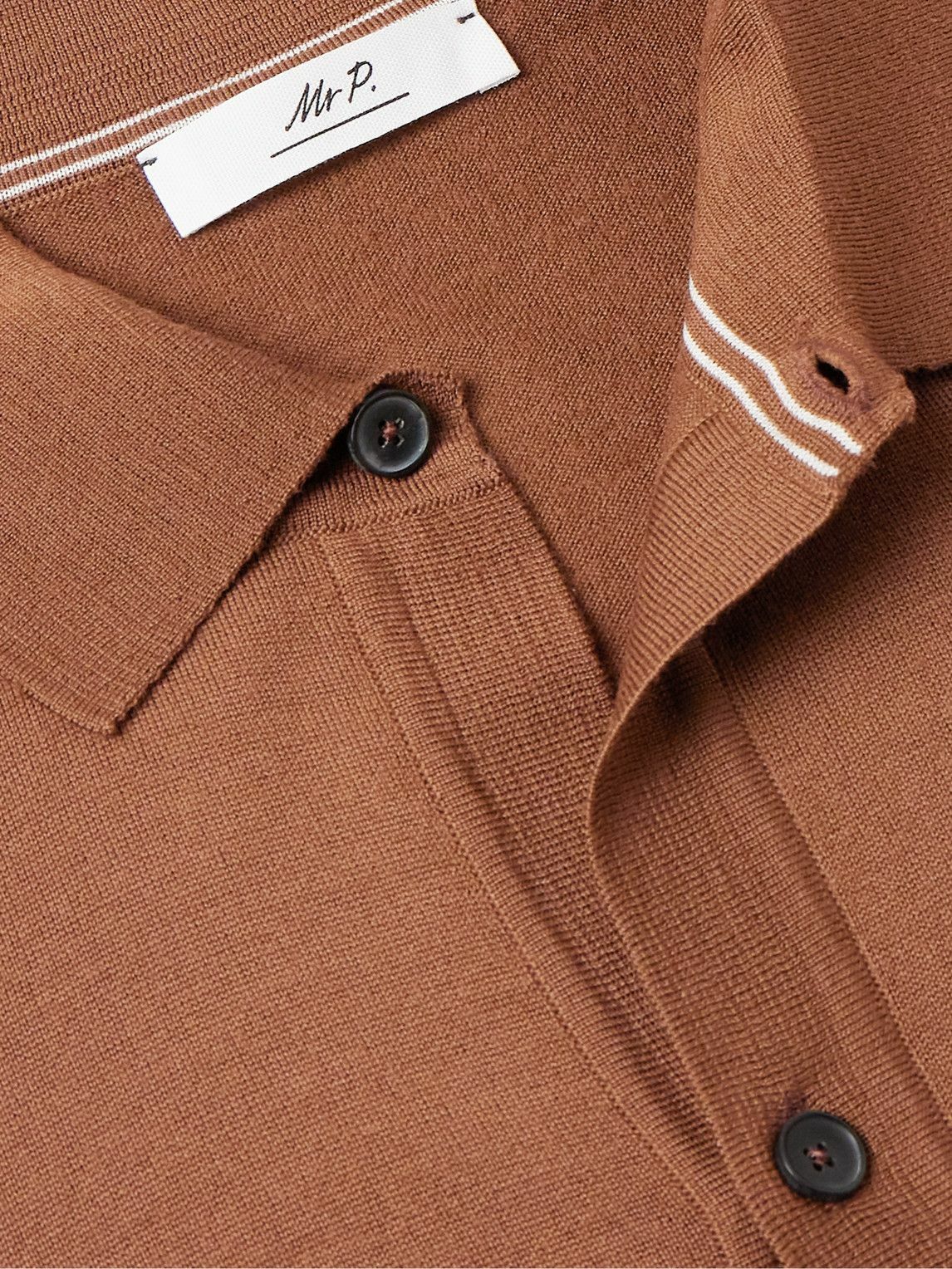 Mr P. - Frank Merino Wool Cardigan - Brown Mr P.