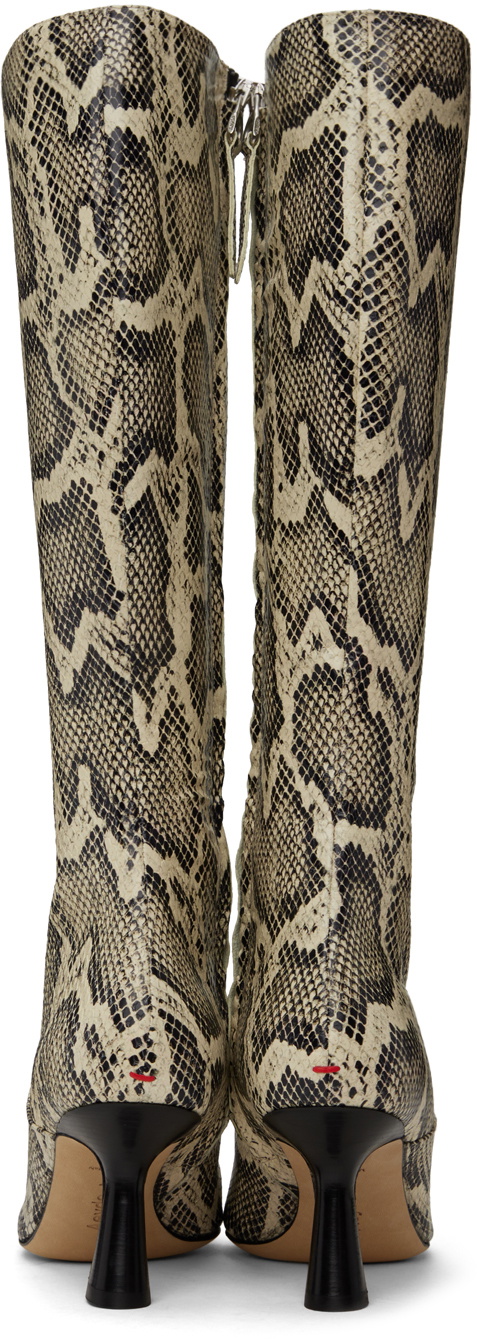 Aeyde Off-White & Black Esme Boots Aeyde