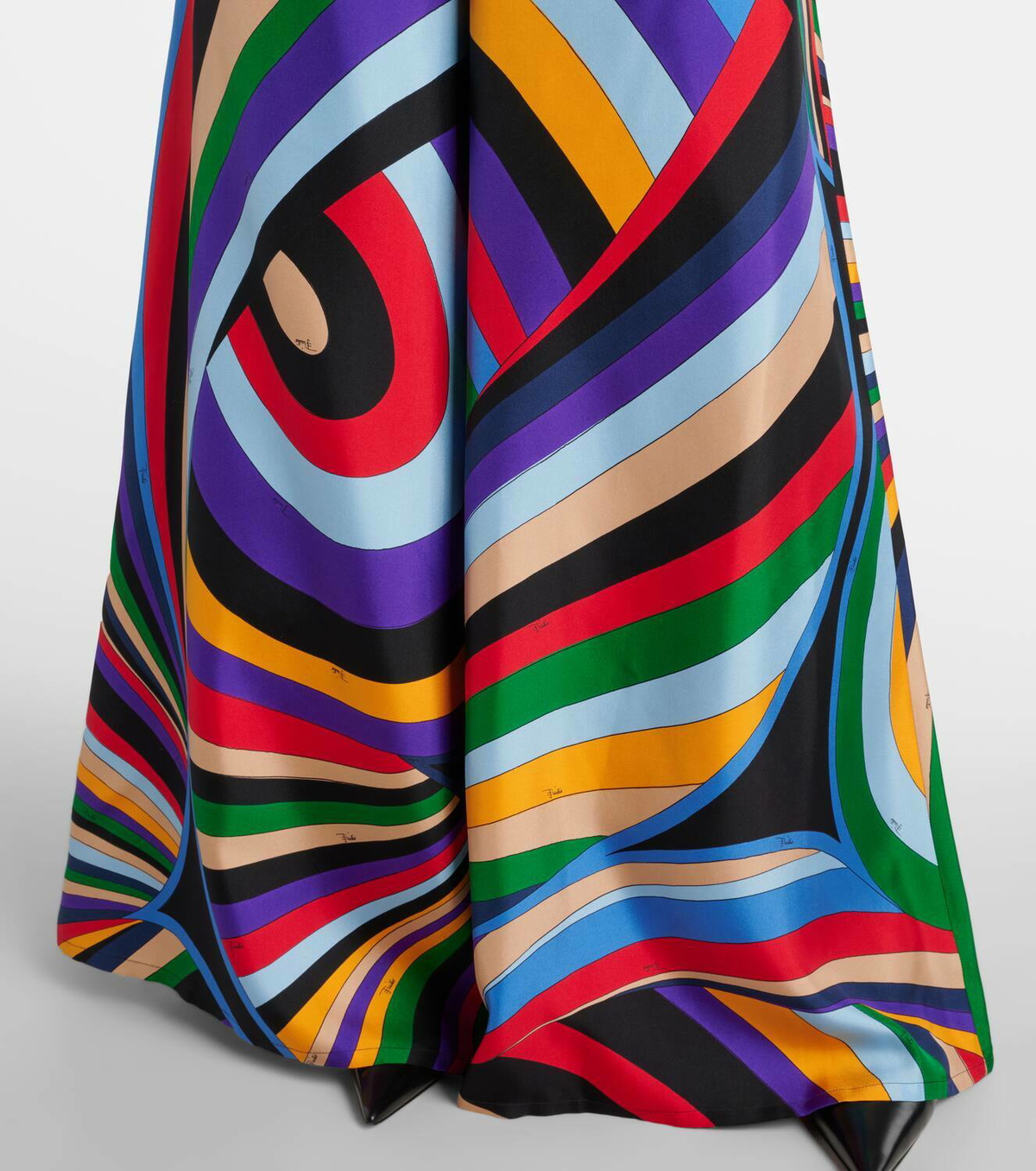 Pucci Iride silk twill wide-leg pants Emilio Pucci