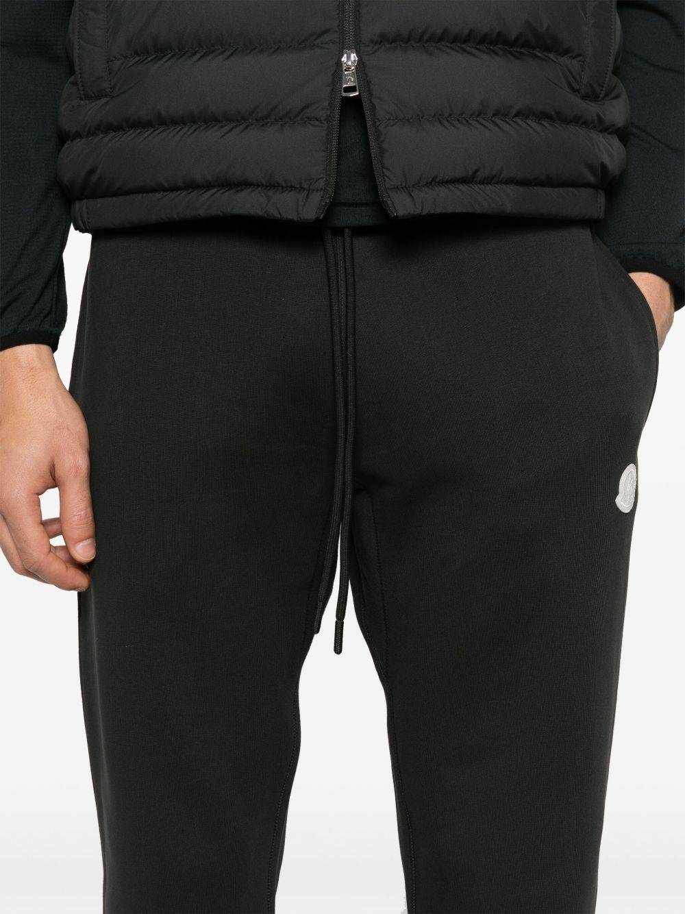 Moncler Black Logo-Appliqué Track Pants Moncler