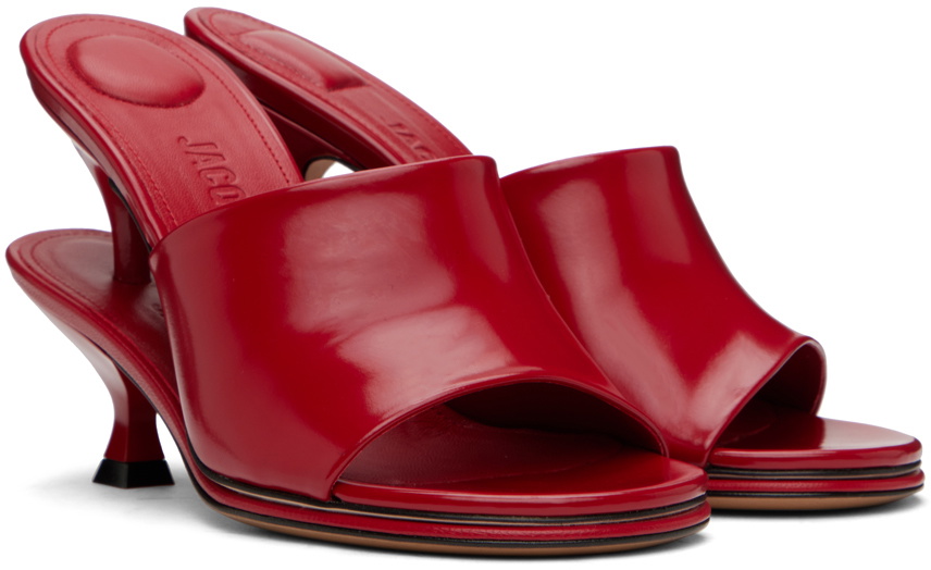 JACQUEMUS Red La Casa 'Les doubles mules' Heeled Sandals Jacquemus