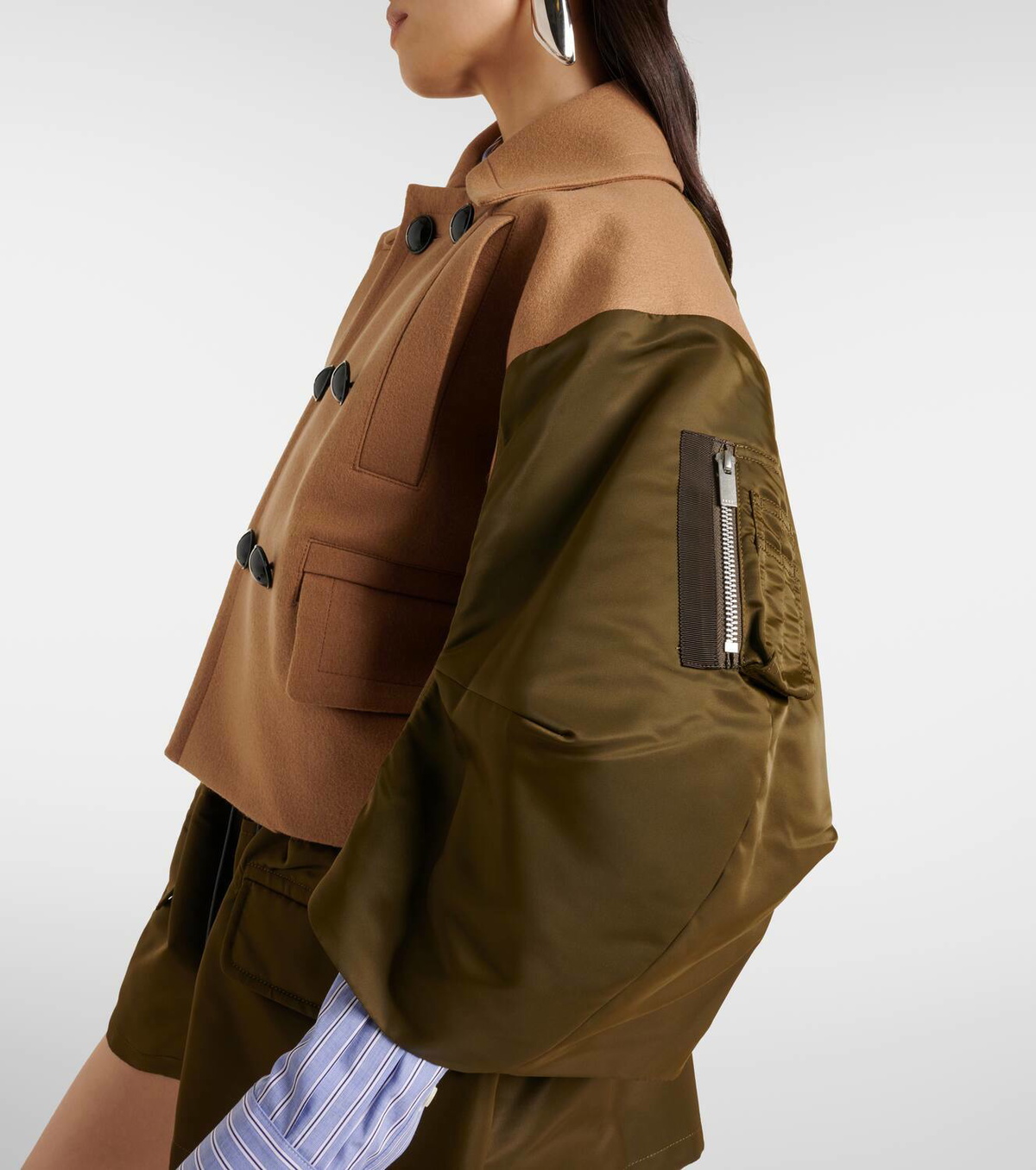 Sacai Wool and twill jacket Sacai