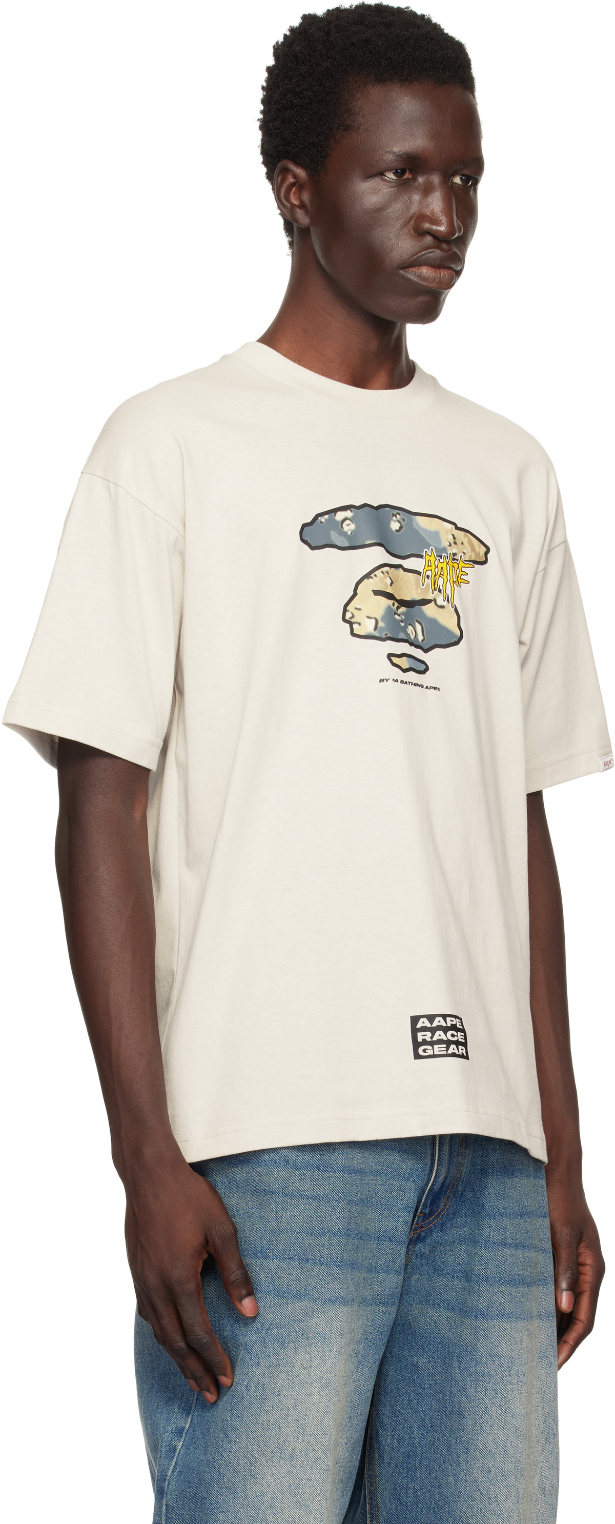 AAPE by A Bathing Ape Beige Theme Main T-shirt AAPE by A Bathing Ape
