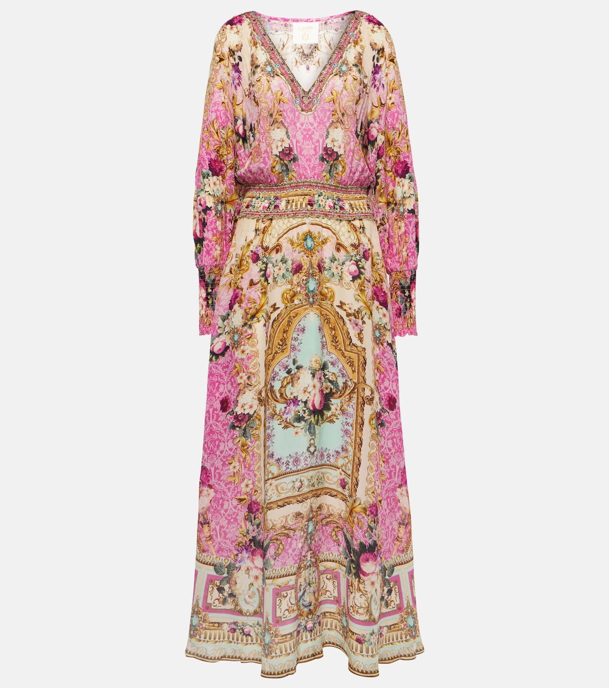 Camilla Floral printed silk maxi dress Camilla