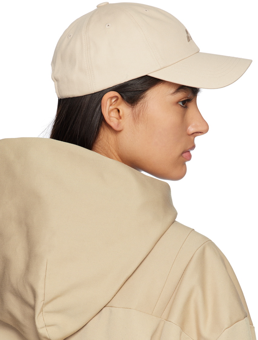 We11done Beige Embroidered Cap We11done