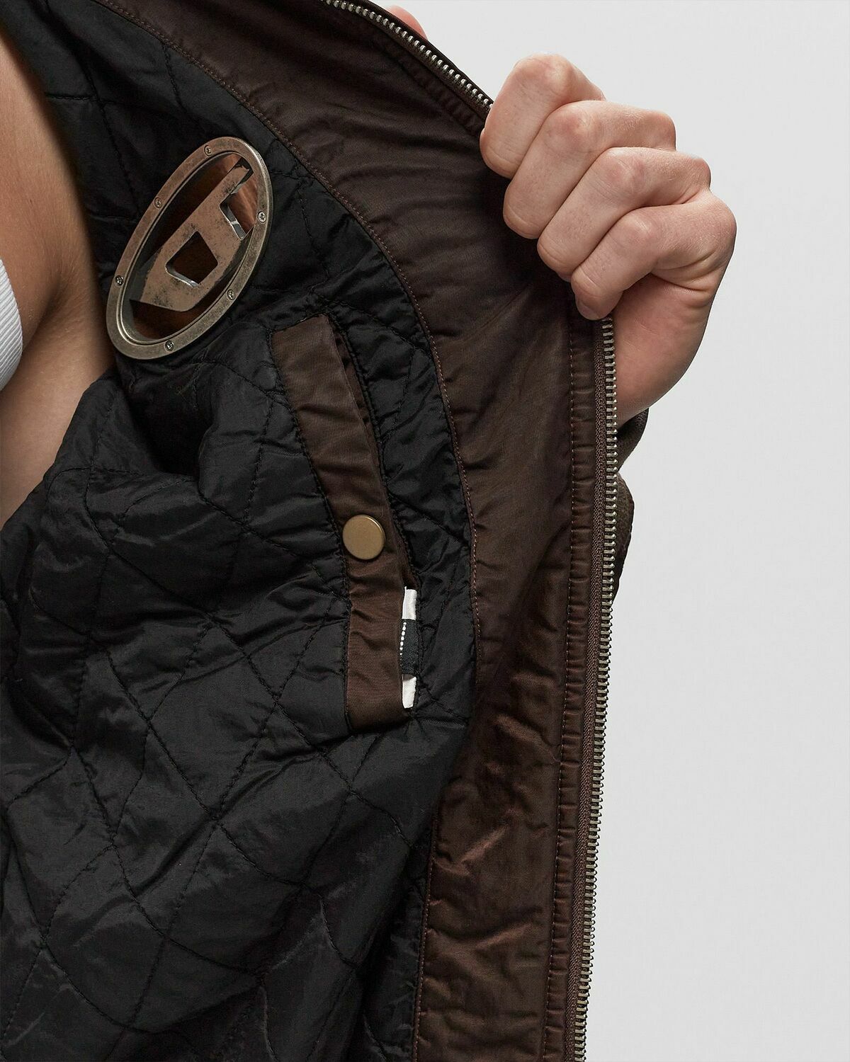 Diesel J Kepes Jacket Brown Bomber Jackets Diesel