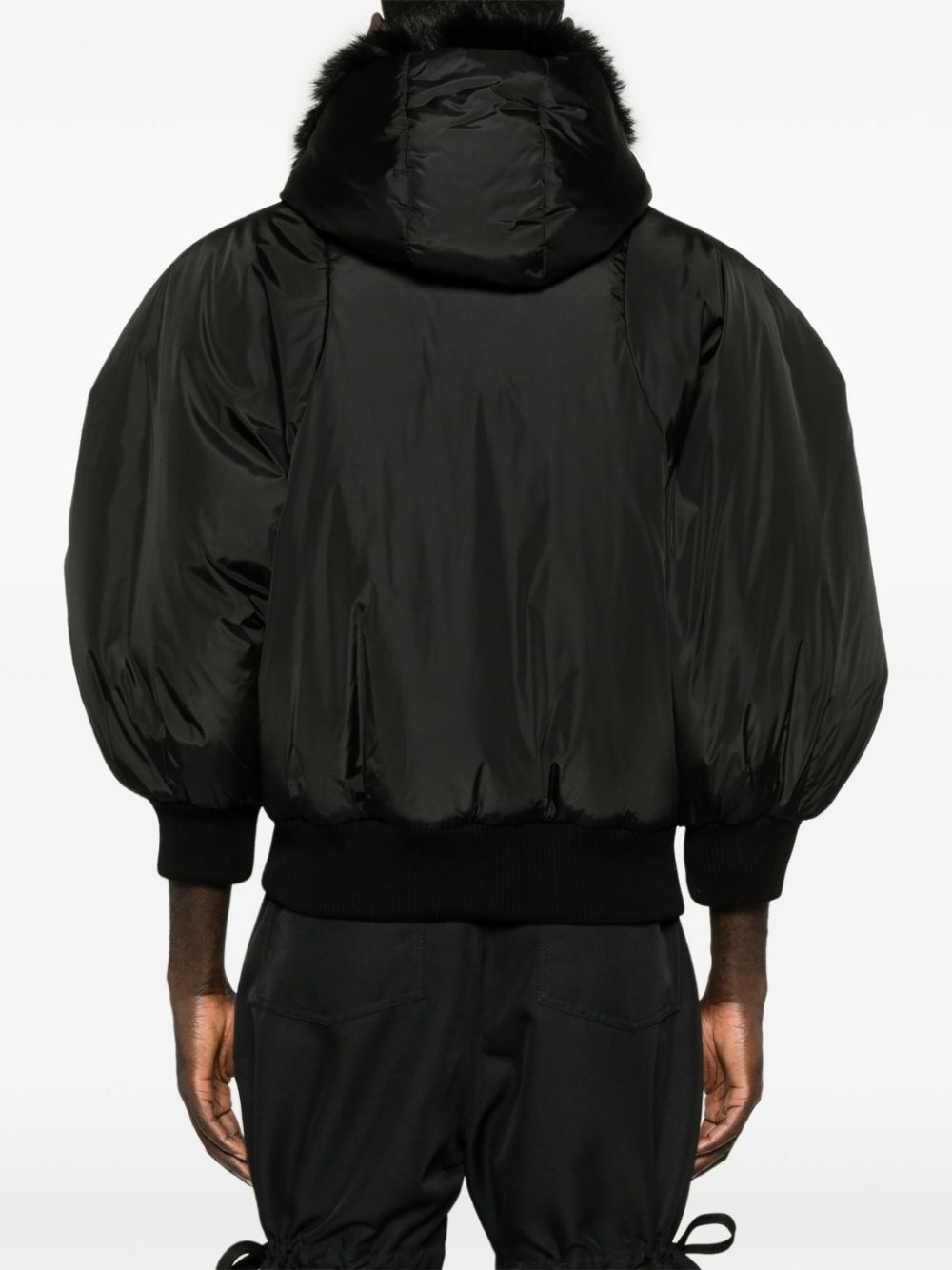 Simone Rocha Faux-Fur Trim Hooded Bomber Jacket Simone Rocha