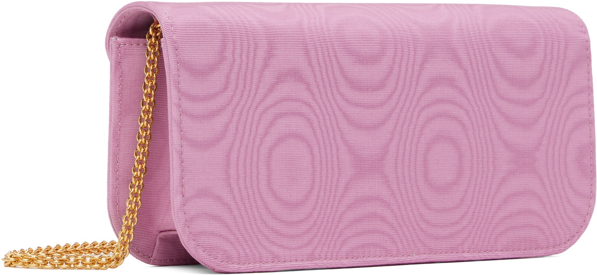 Valentino Garavani Pink Locò Moiré Fabric Bag Valentino Garavani