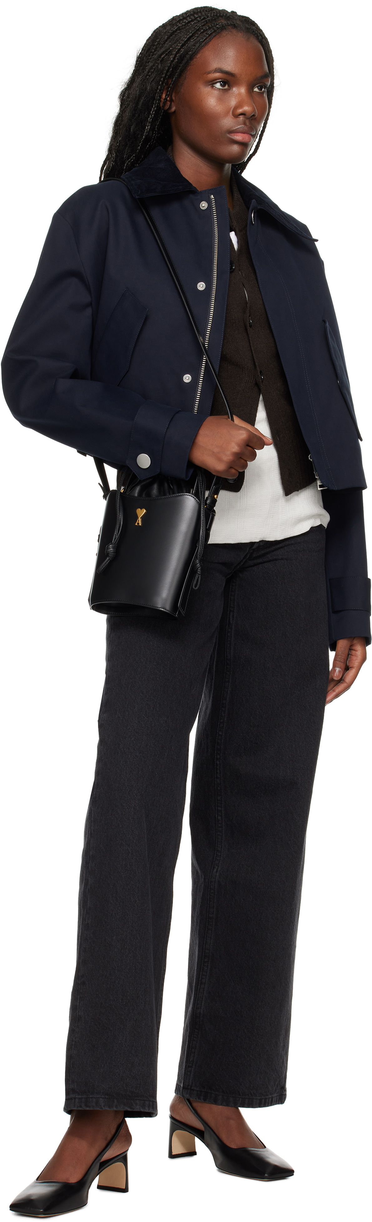 AMI Paris Navy Short Jacket AMI