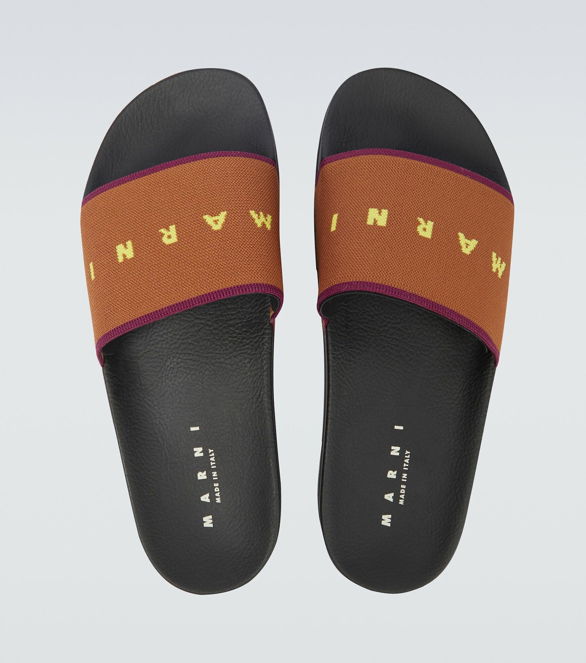 Marni - Logo jacquard slides Marni