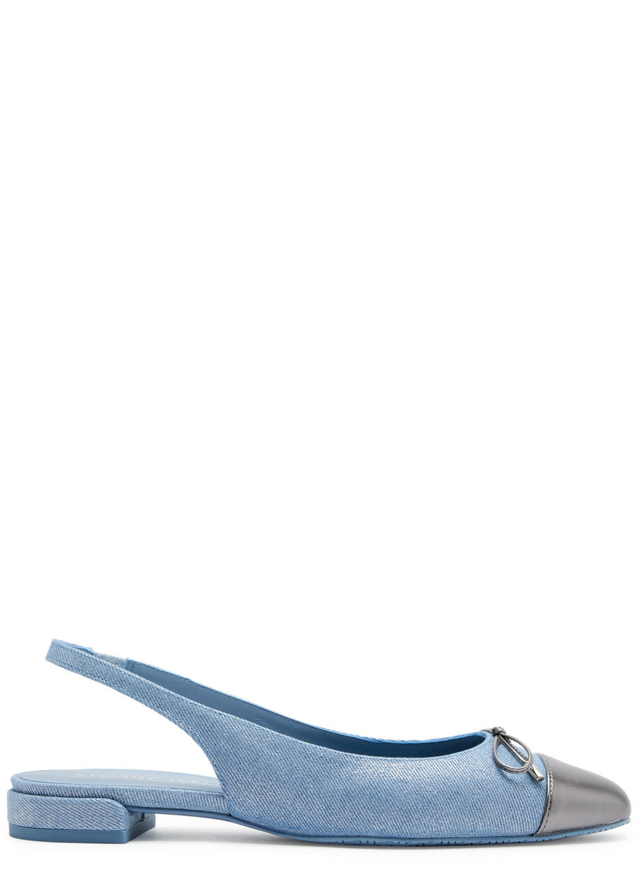 Stuart Weitzman Denim Slingback Flats Stuart Weitzman