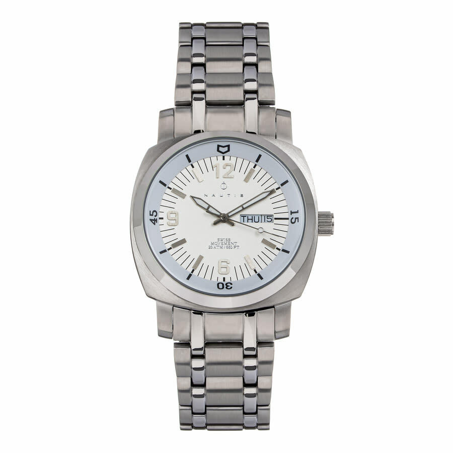 Nautis Stealth Quartz White Dial Mens Watch GL2087-D Nautis