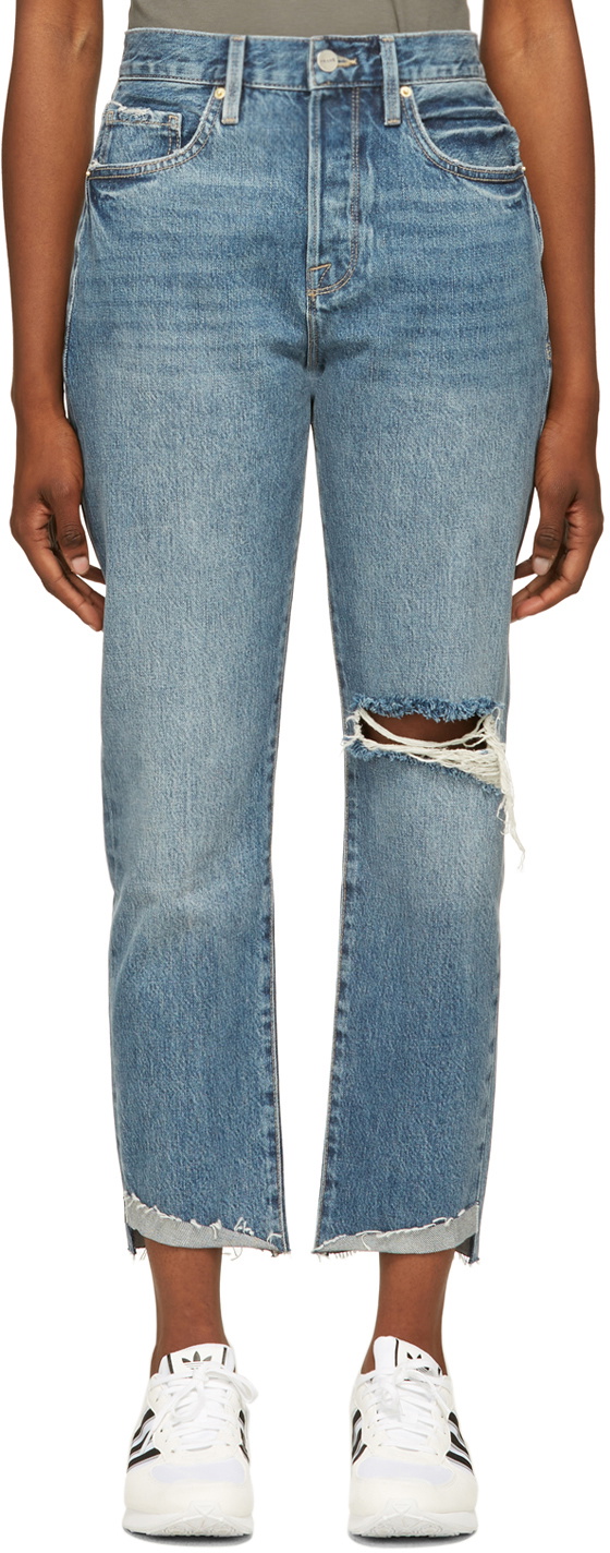 Frame Blue 'Le Original' Front Cuff Jeans Frame Denim