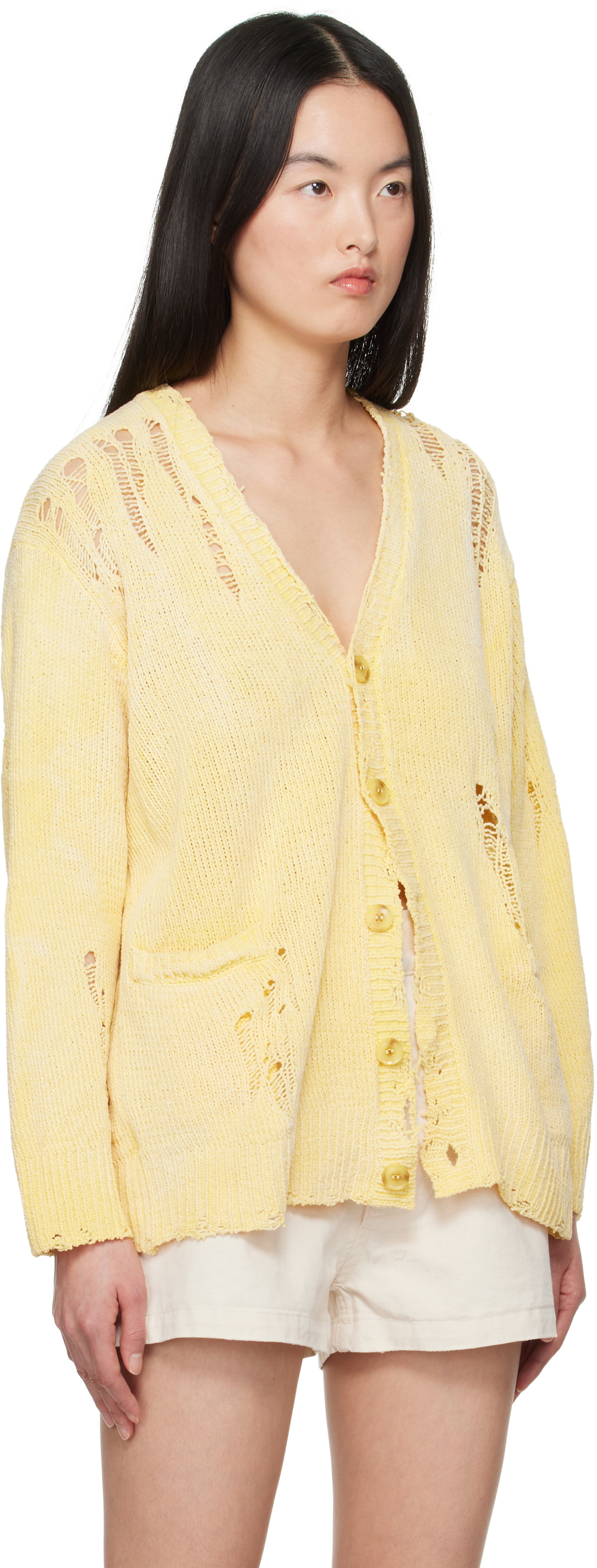 R13 Yellow Boyfriend Cardigan R13