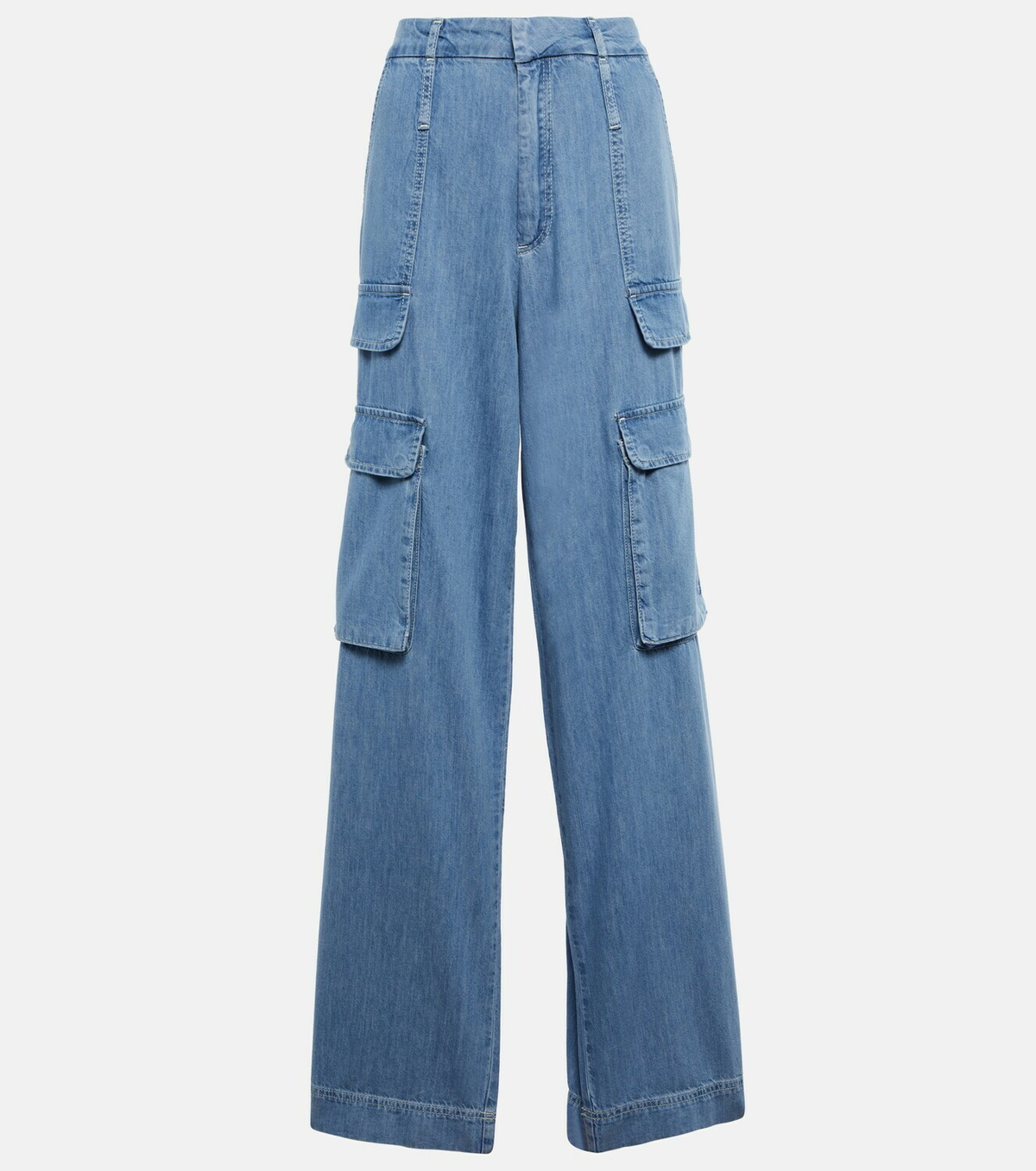 Frame - Wide-leg denim cargo pants Frame Denim