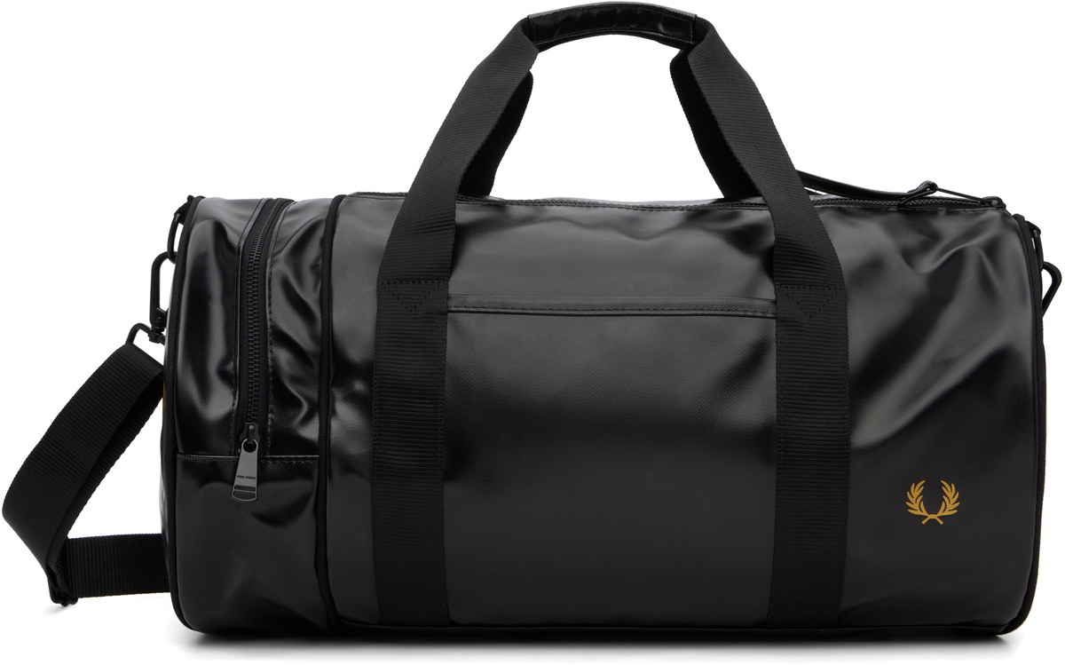 Fred Perry Brown Tonal Barrel Duffle Bag Fred Perry