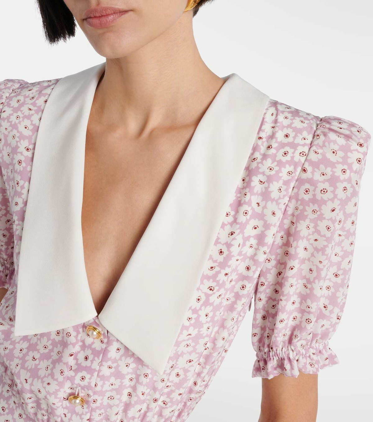 Alessandra Rich Flower silk midi dress Alessandra Rich