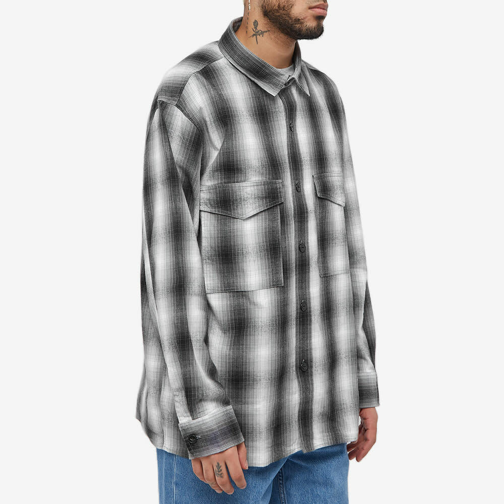 Edwin Men's Big Overshirt in Black/White Edwin