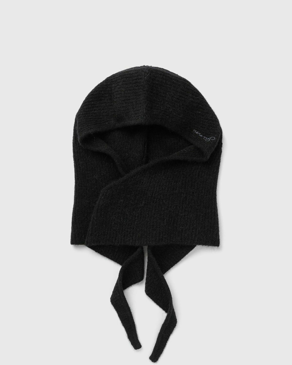 Ganni Soft Wool Balaclava Black Balaclavas GANNI