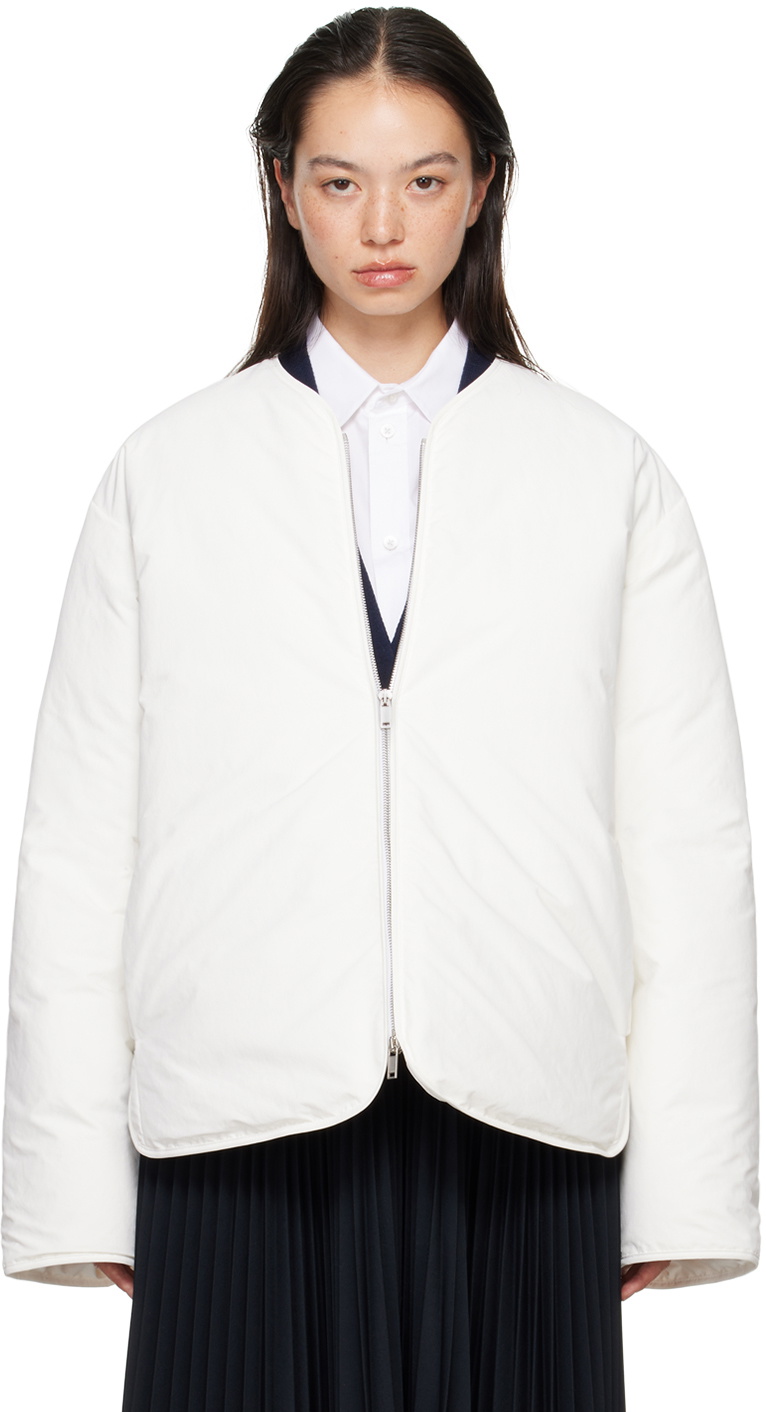 Jil Sander White Vented Down Jacket Jil Sander