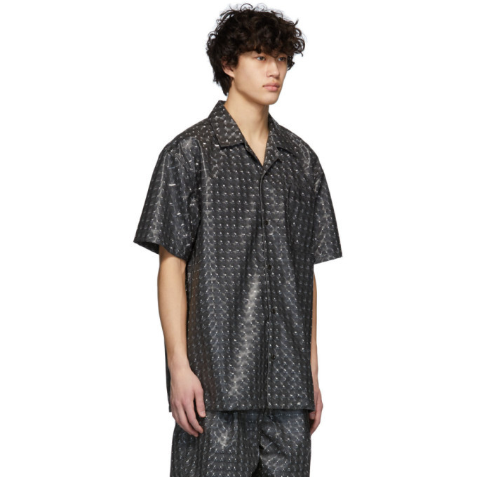 Doublet Grey Hologram Coating Shirt Doublet