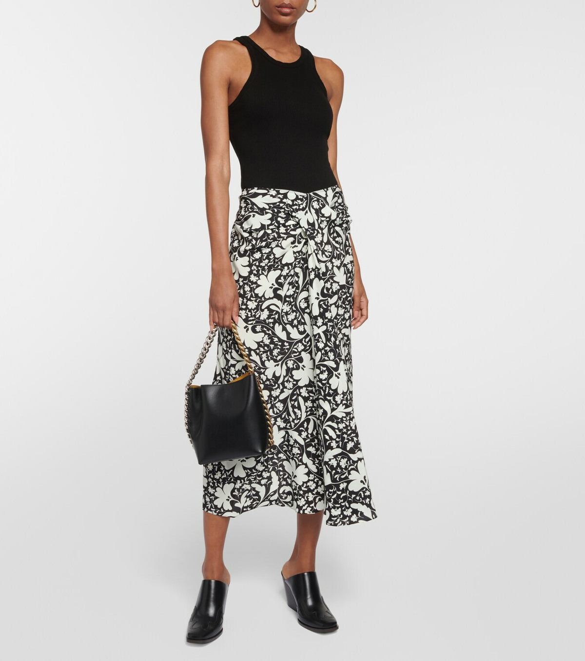 Stella McCartney Printed silk midi skirt Stella McCartney