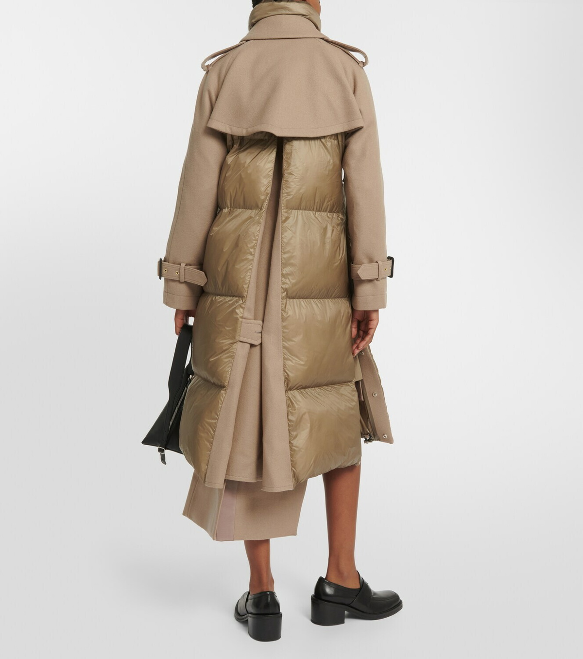 Sacai Wool-trimmed puffer coat Sacai