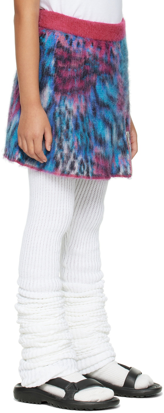 Doublet Kids Blue & Pink Leopard Skirt Doublet