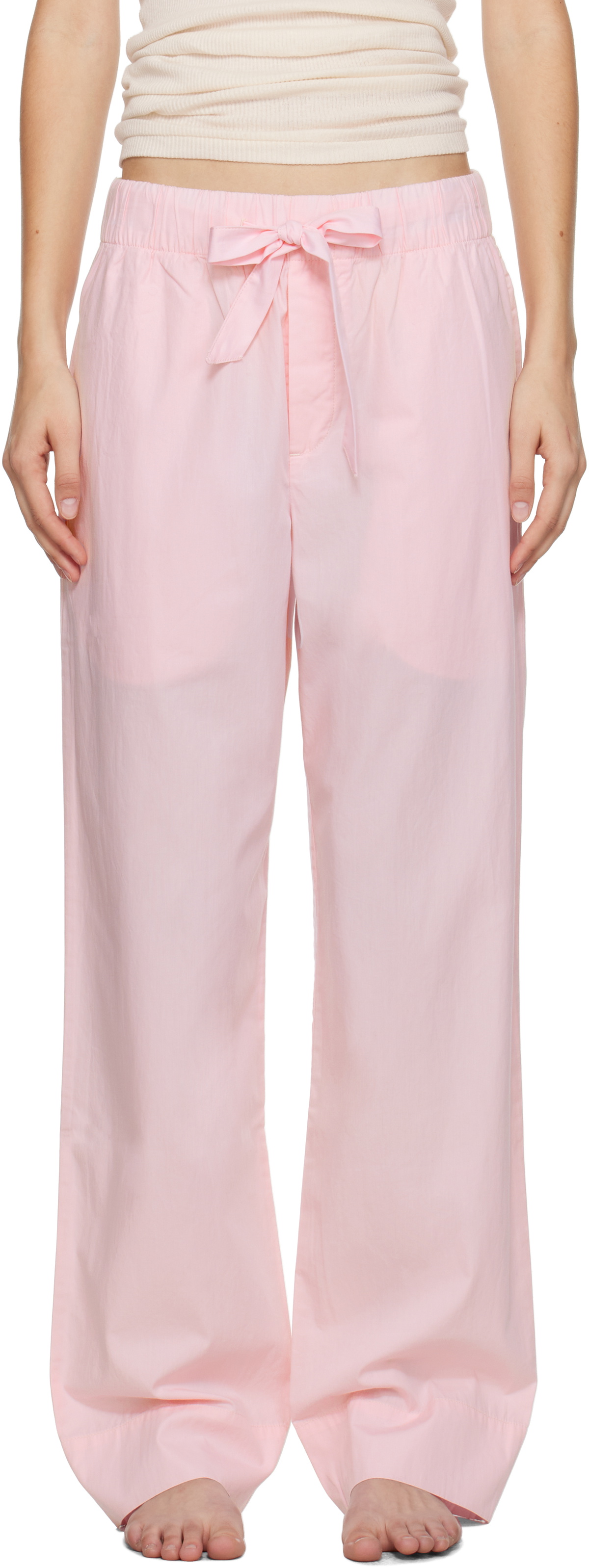 Tekla Pink Poplin Pyjama Pants Tekla Fabrics