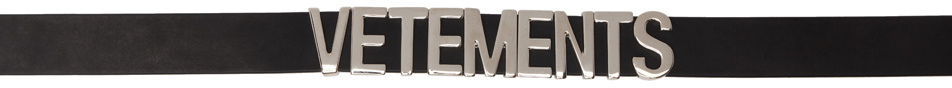 VETEMENTS Black Iconic Logo Belt Vetements